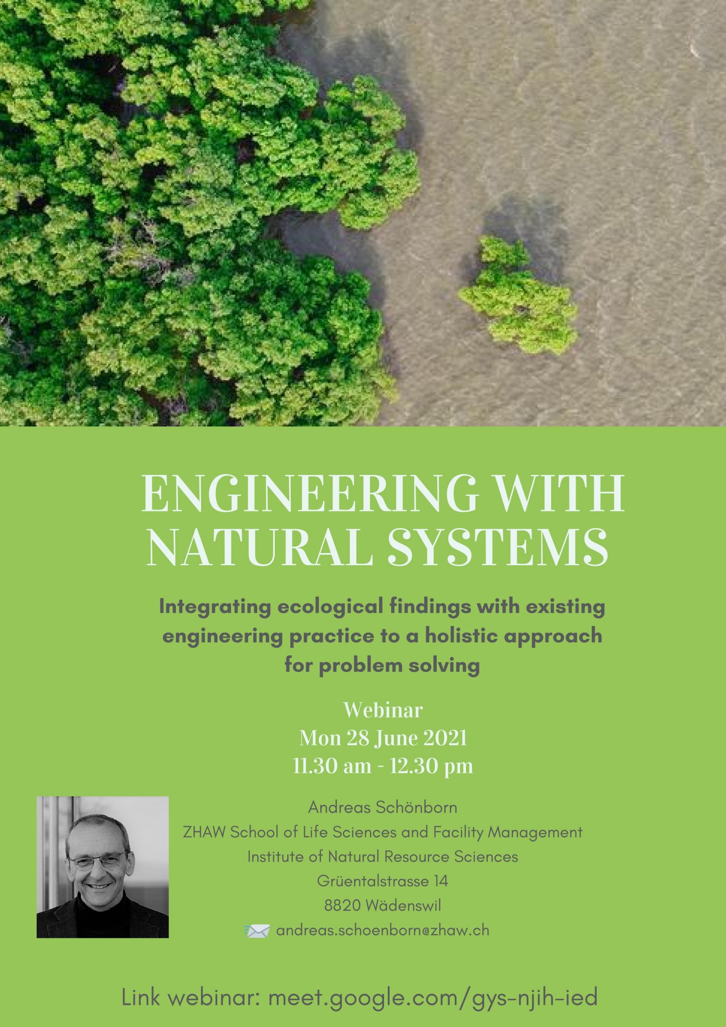 Webinar 28 giugno con Andreas Schönborn “Engineering with natural systems – Integrating ...